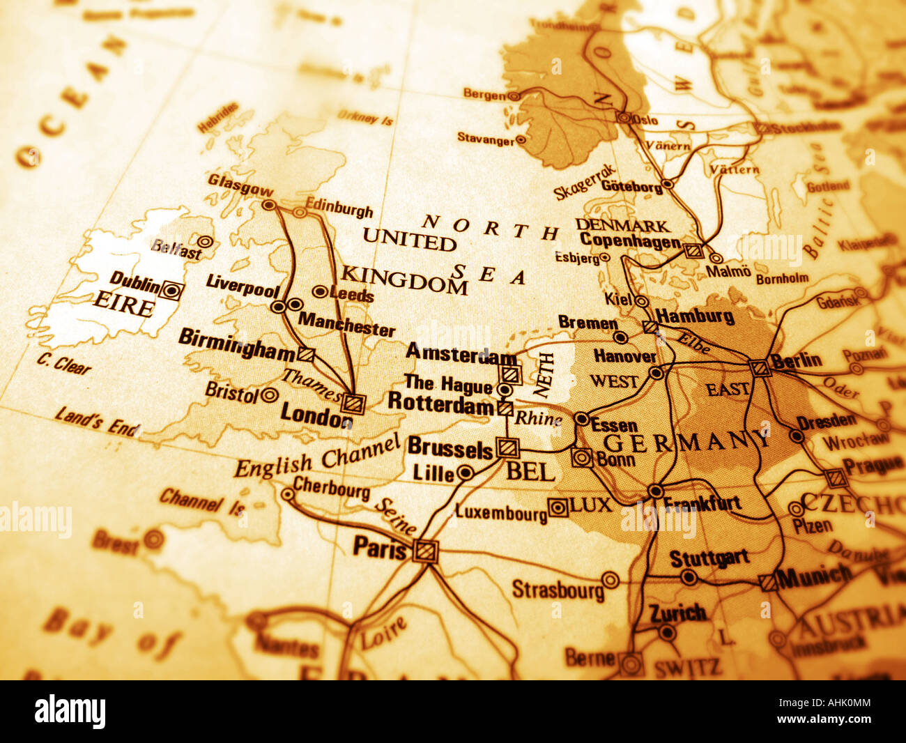 Central europe map hi-res stock photography and images - Alamy