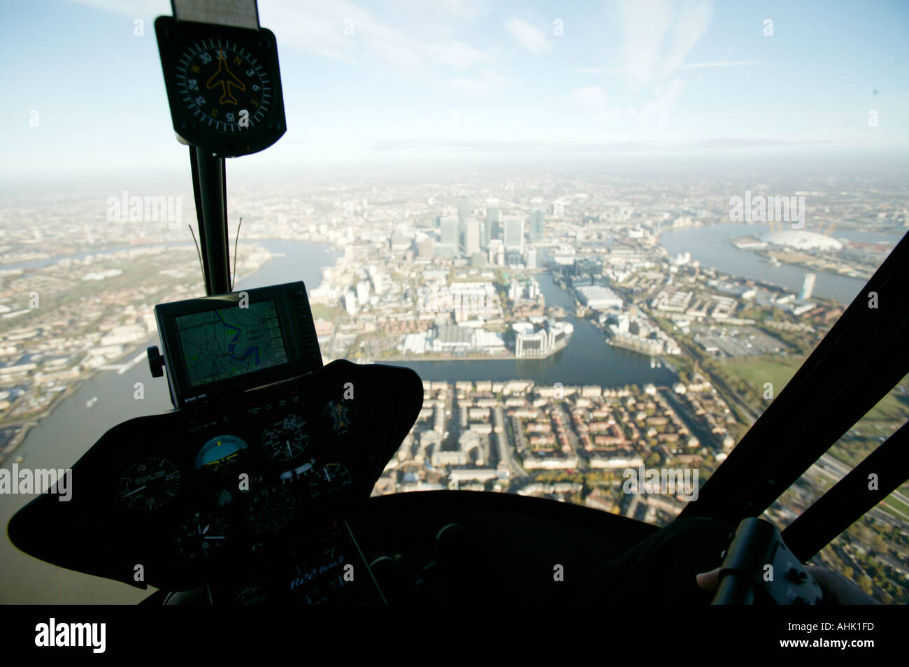 helicopter view of london Canary Wharf London England Aerial View Stock ...