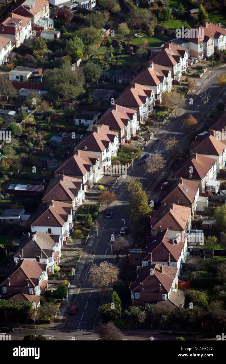aerial view of houses UK london Stock Photo - Alamy