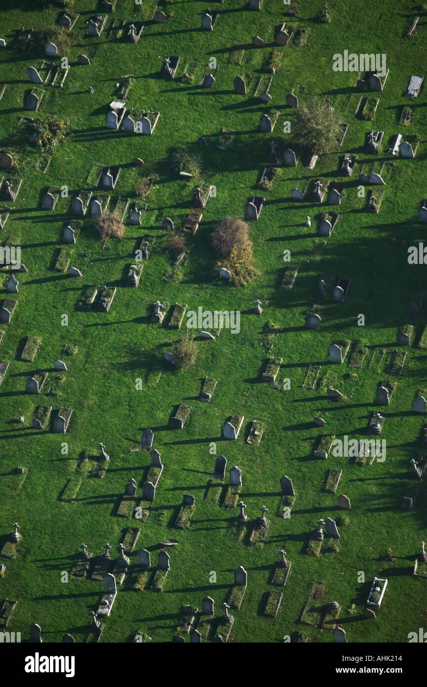 aerial view of graveyard UK london Stock Photo - Alamy