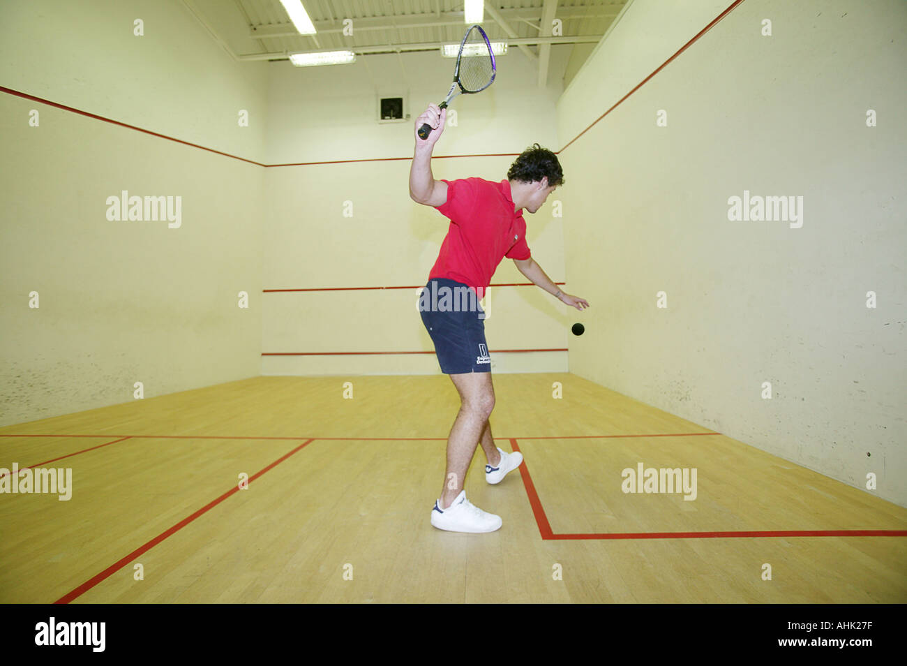 man playing squash Stock Photo - Alamy
