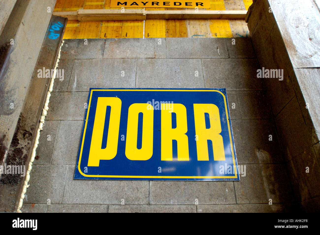 sign on railway station Stock Photo - Alamy