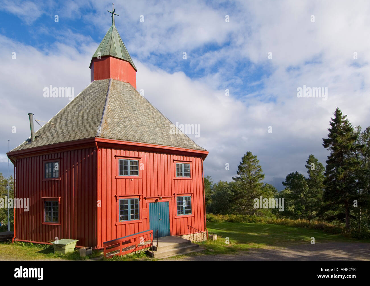 Hadsel Church built in 1824 Hadseloya Island Nordland Norway Stock ...