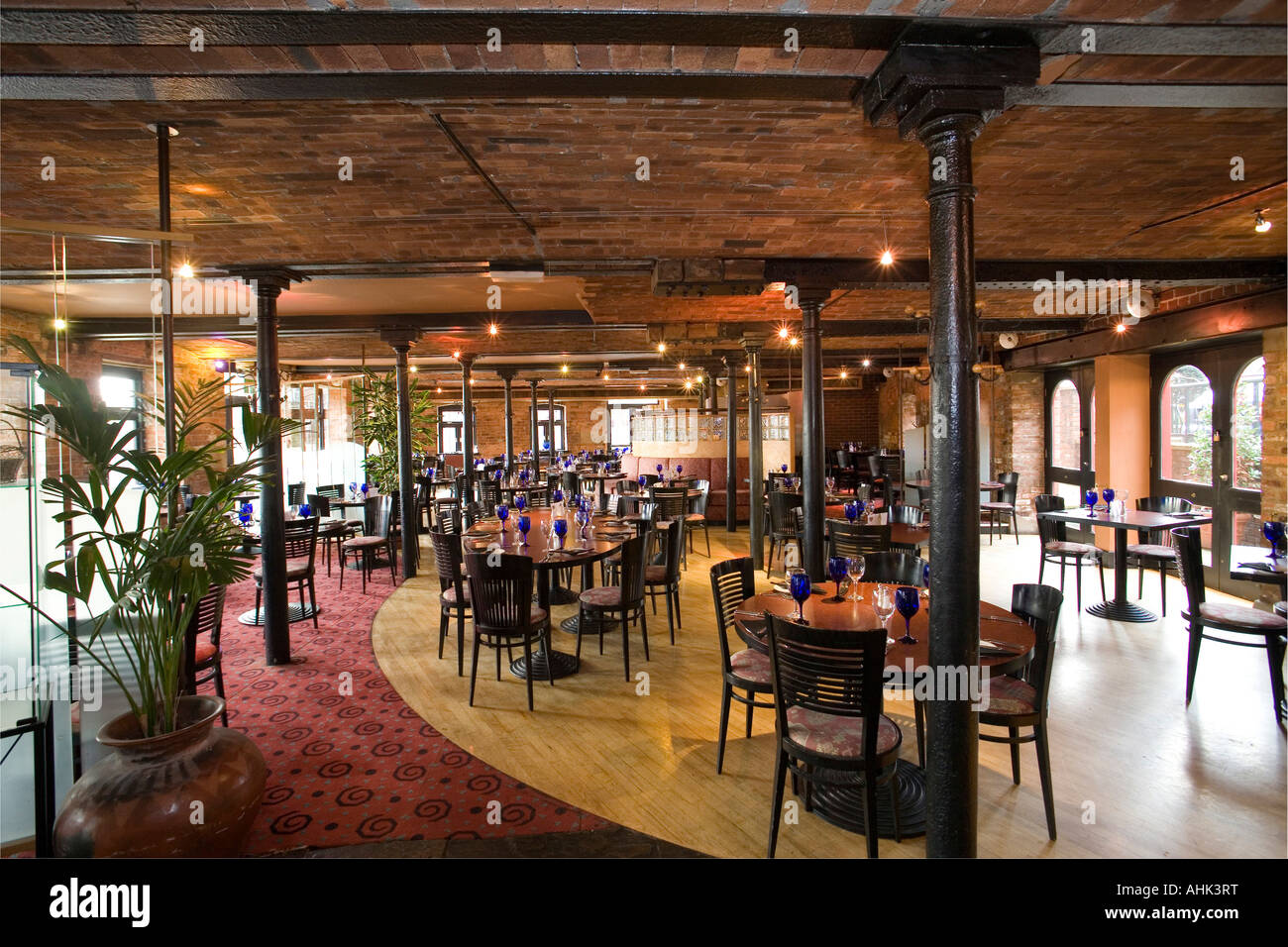 Interior of high class Michelin restaurant in Leeds, Yorkshire Stock ...