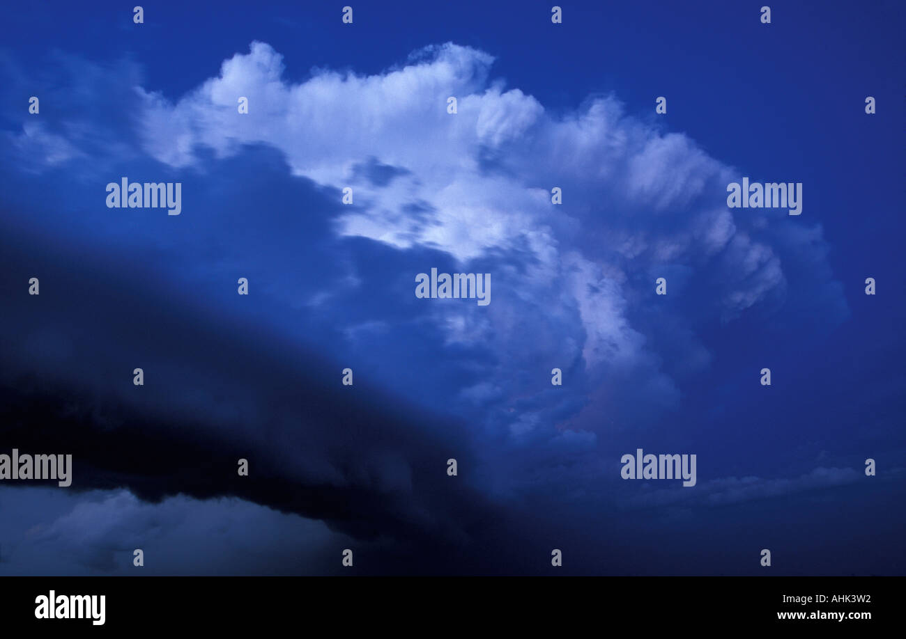USA Nebraska Scotts Bluff Massive cumulonimbus supercell storm cloud ...