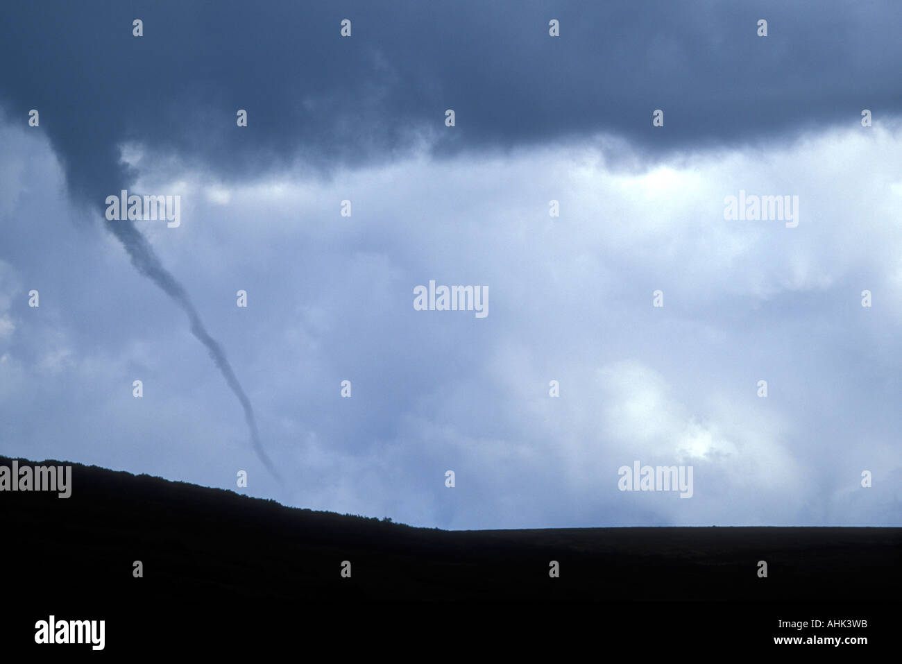 USA Alaska Denali National Park Rare funnel cloud appears during late ...