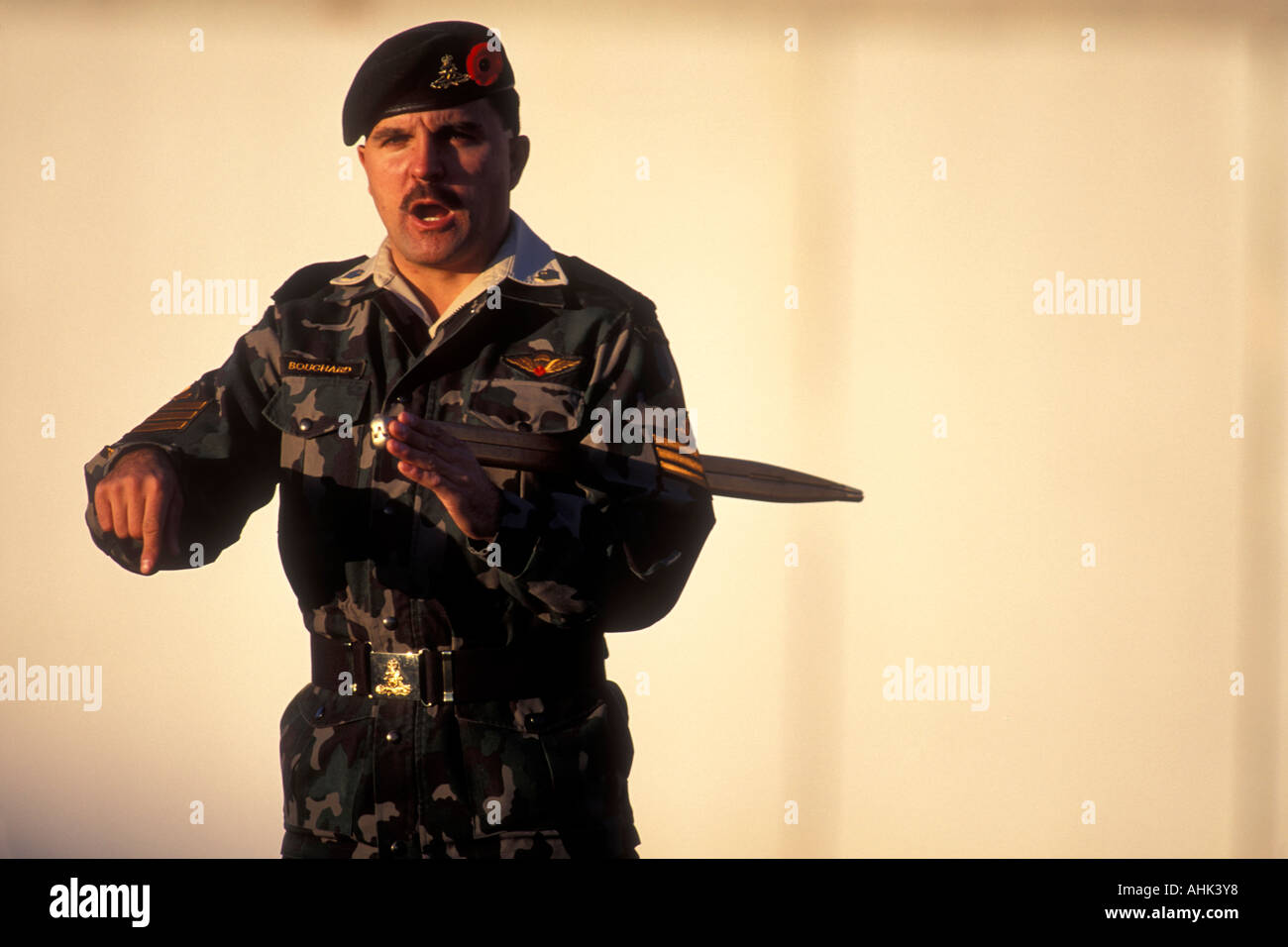 Canada Ontario Kingston Drill instructor Sgt Andre Bouchard leads ...
