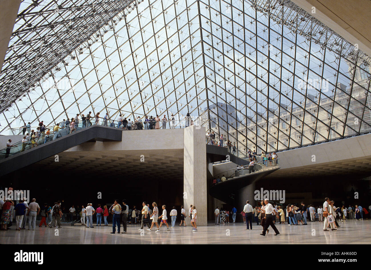 Glass pyramid at the entrance of Louvre Paris Stock Photo - Alamy