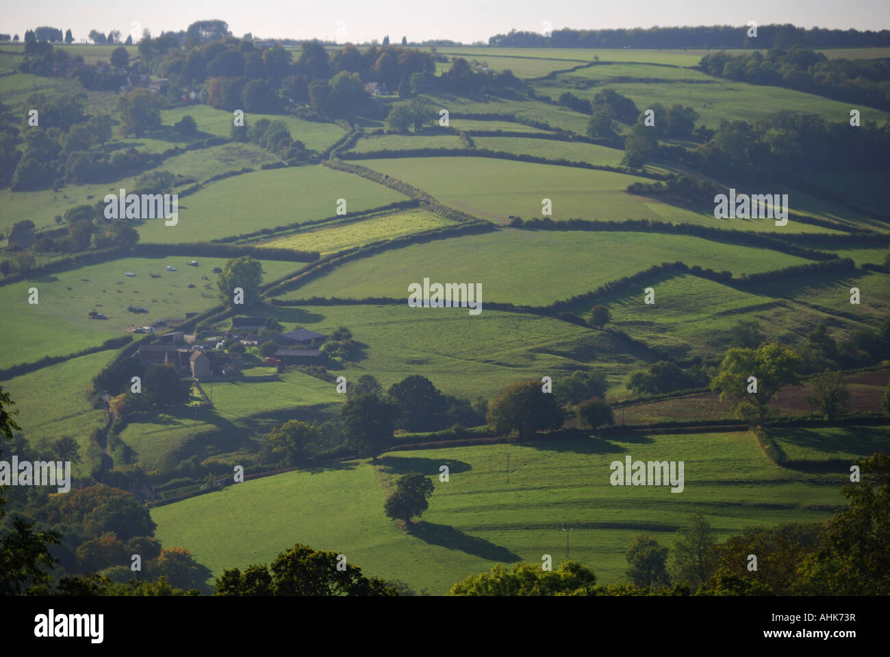Rolling hill landscape near Bath, Somerset, England, United Kingdom ...