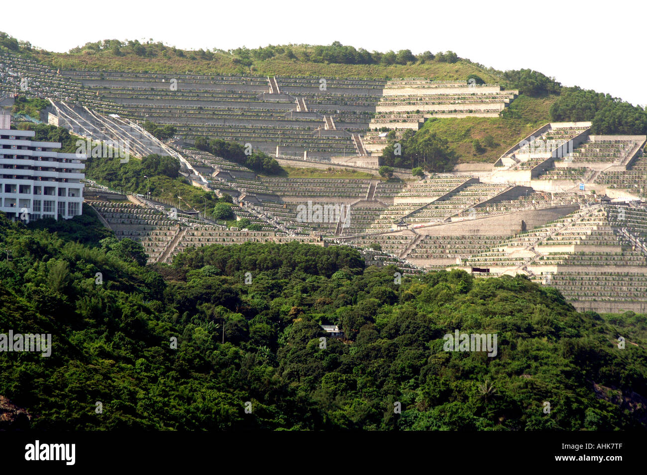 Large Urban Terraced Cemetery, Hong Kong, China Stock Photo - Alamy