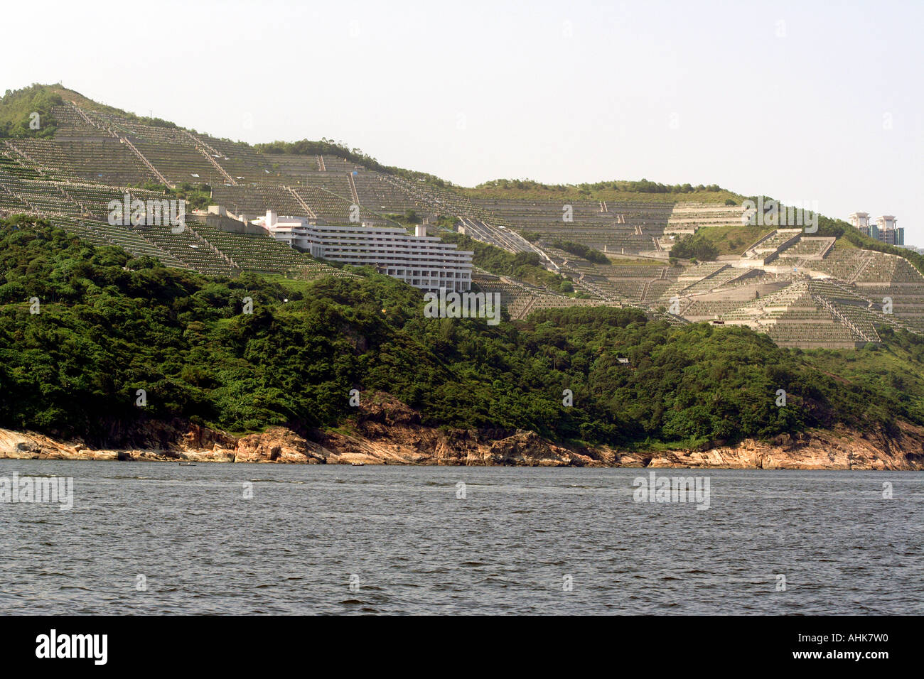 Large Urban Terraced Cemetery, Hong Kong, China Stock Photo - Alamy
