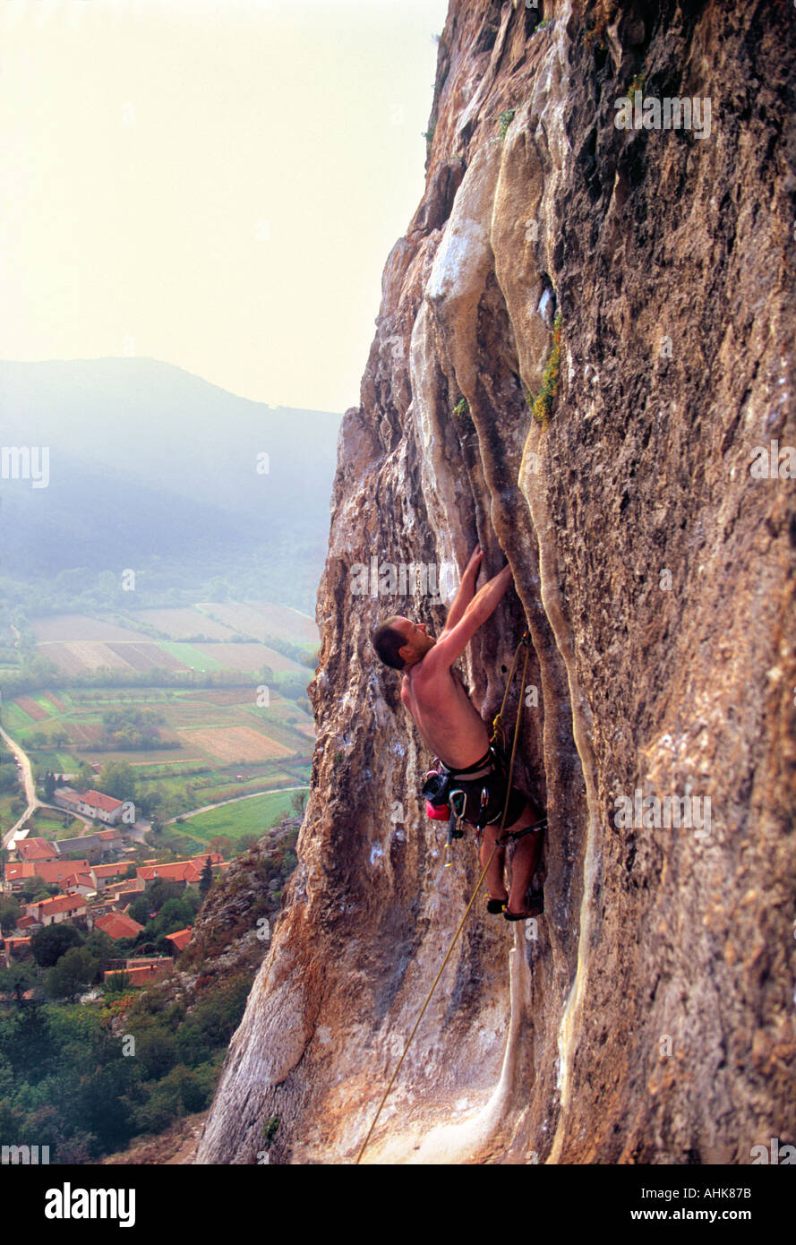 Osp is a little village in Southern Slovenia The rock leaning over the ...