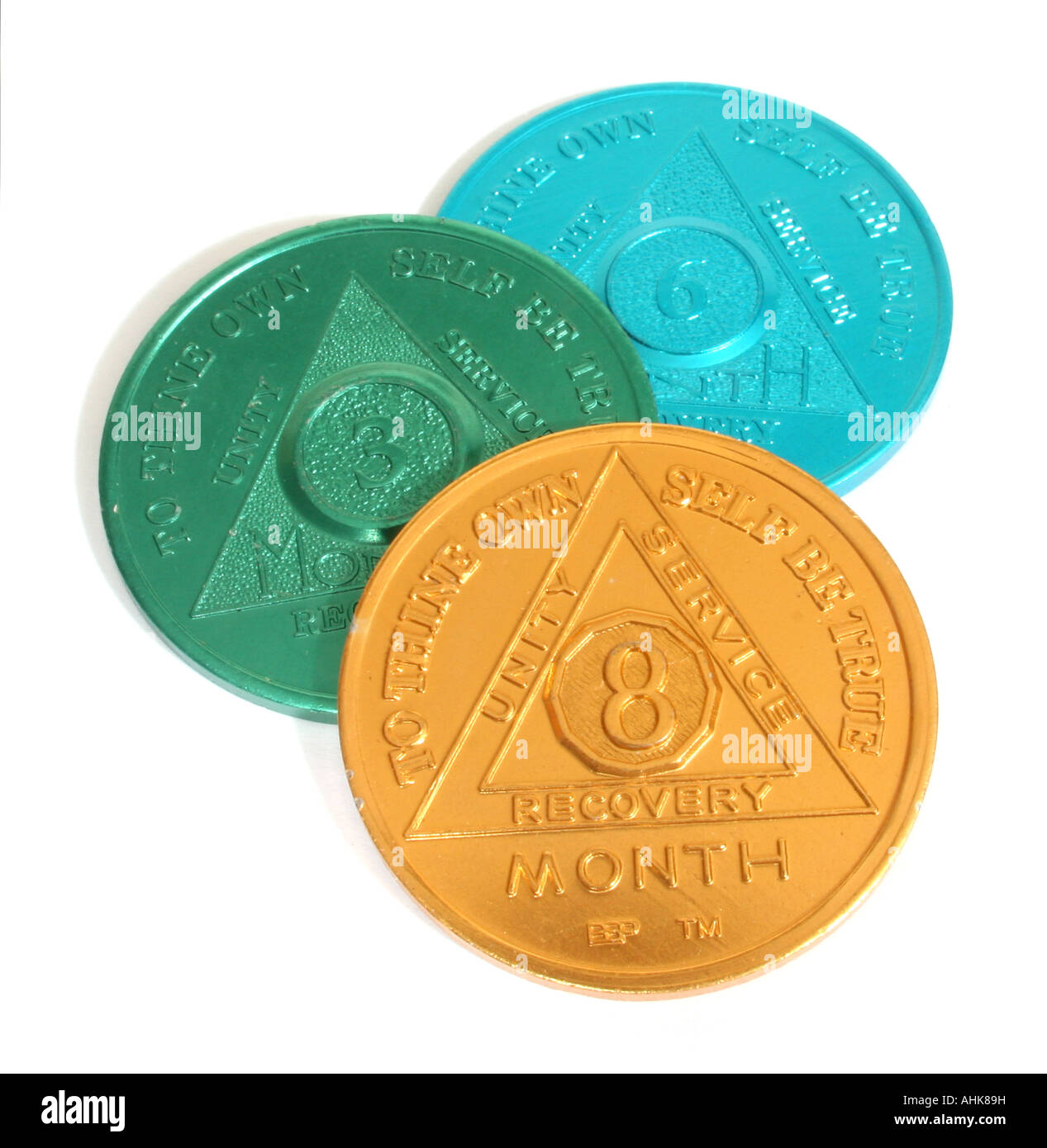 Alcoholics anonymous tokens hi-res stock photography and images - Alamy