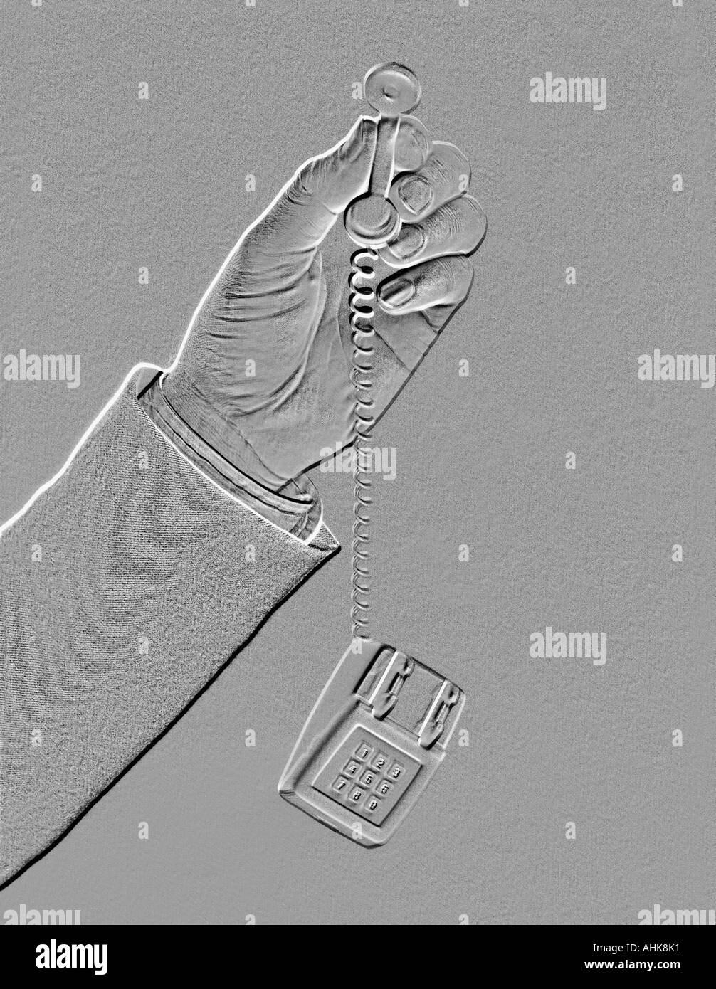 Answer phone Black and White Stock Photos & Images - Alamy