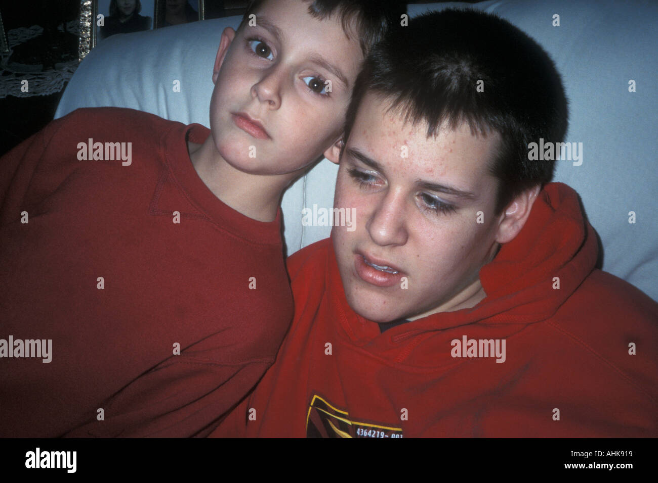 Two young Brothers Stock Photo - Alamy