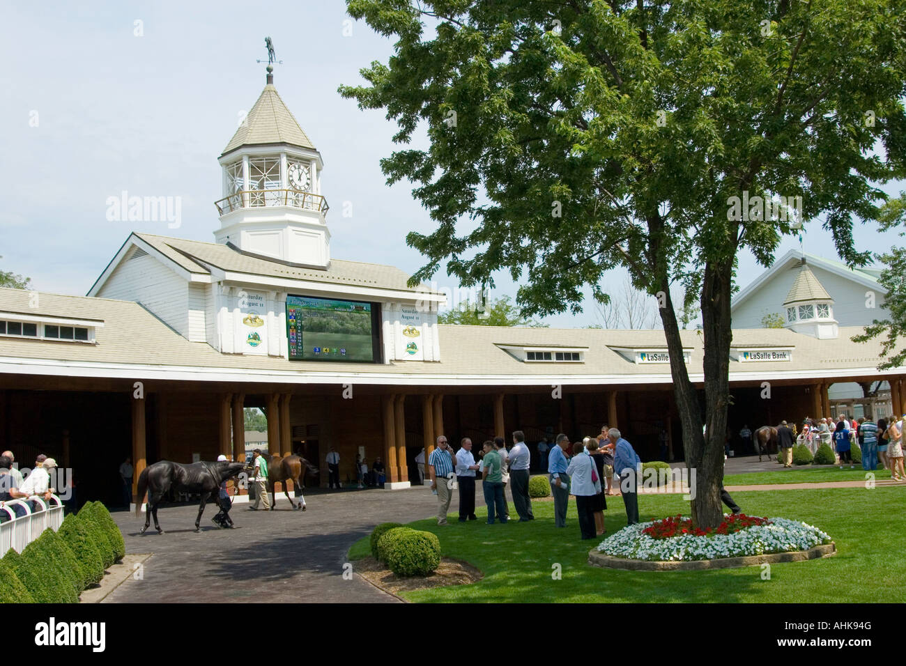 Saddling paddock hi-res stock photography and images - Alamy