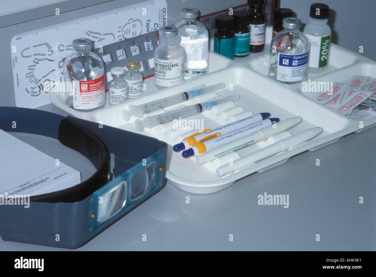 Medicine Tray in Doctor s Office Stock Photo - Alamy