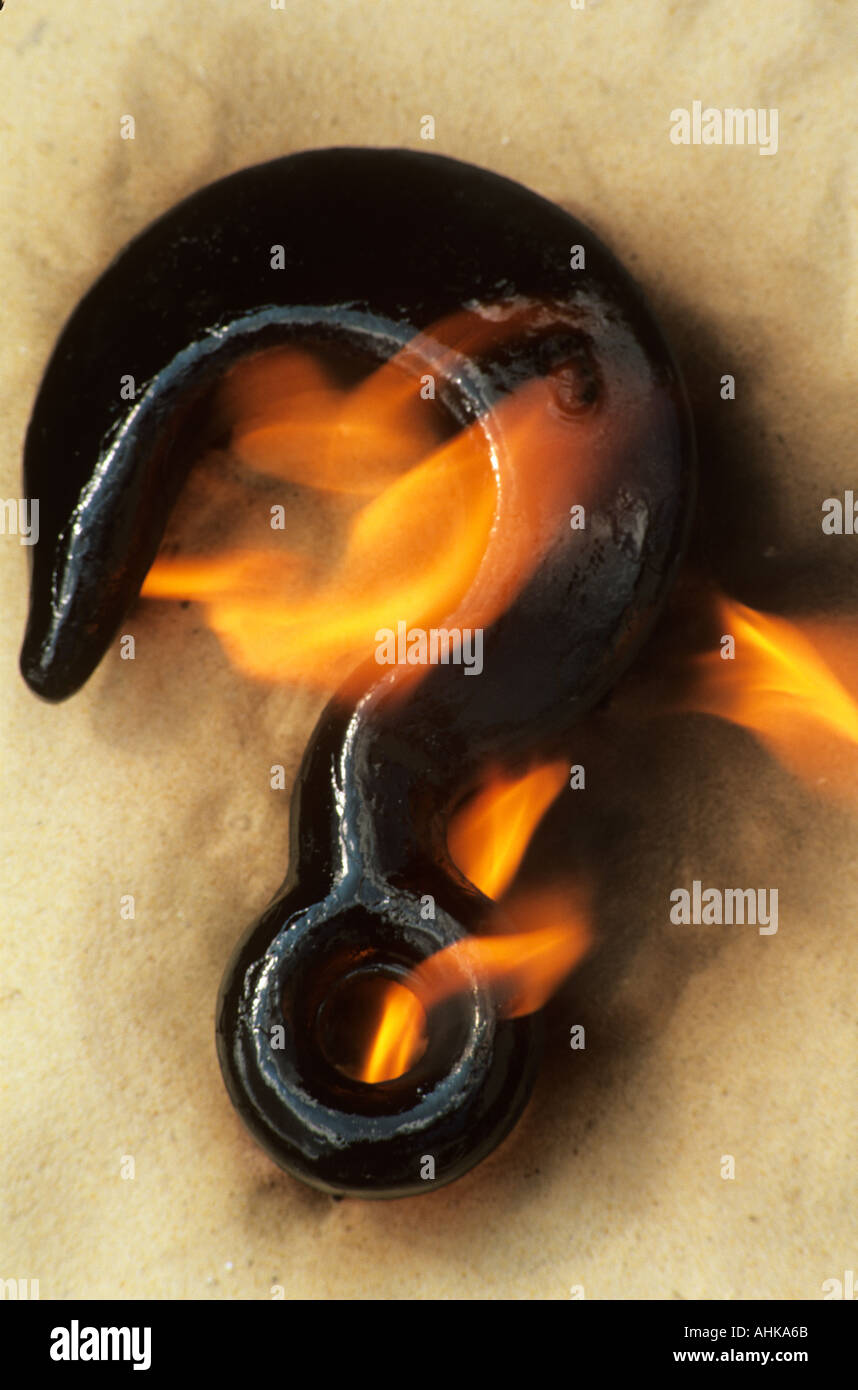 Burning question mark hi-res stock photography and images - Alamy