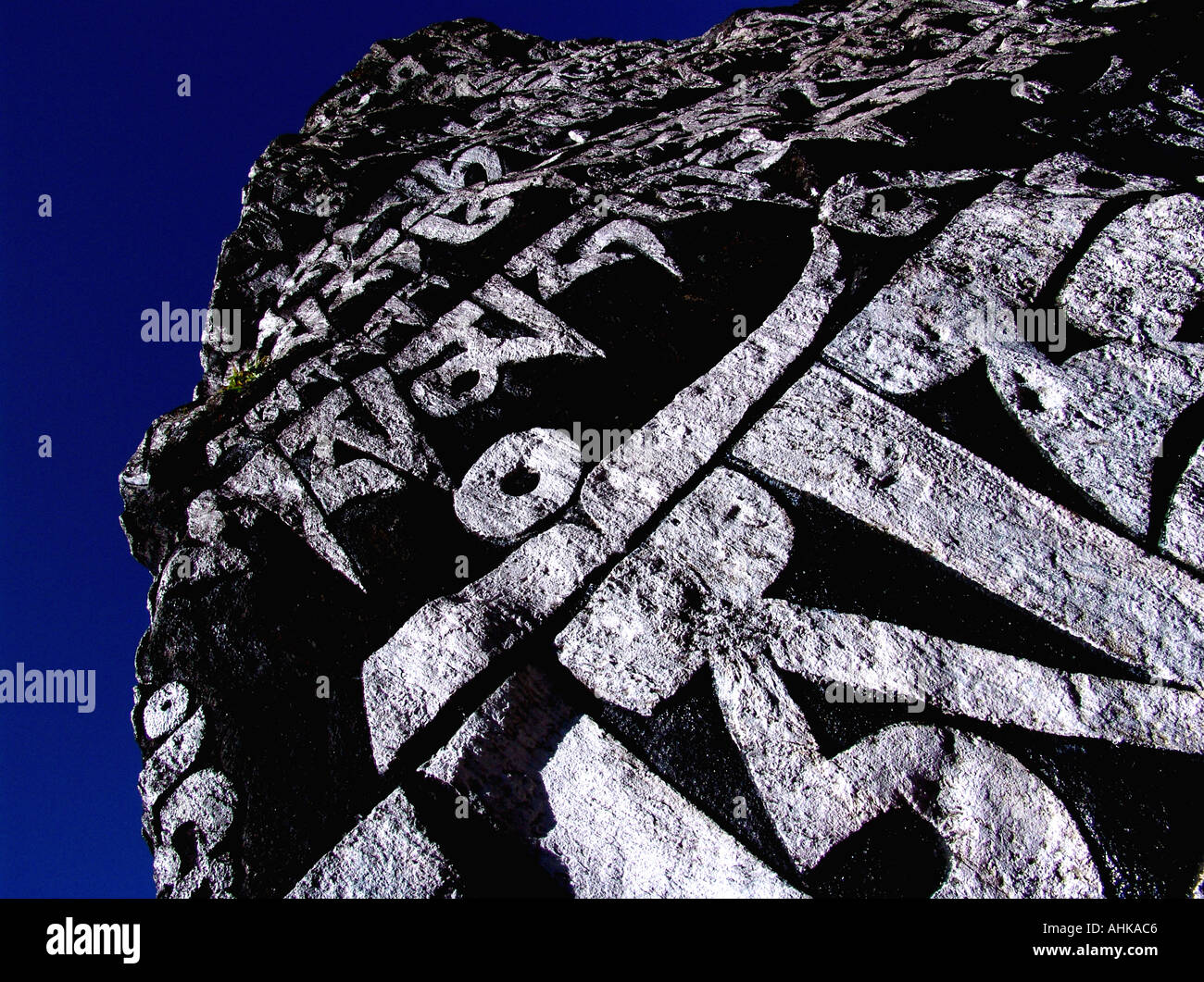 Symbols carved in stone hi-res stock photography and images - Alamy