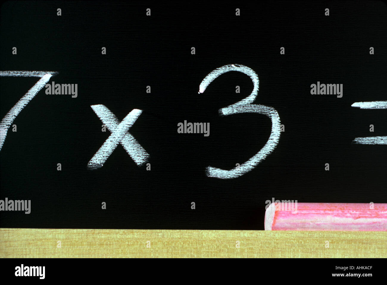 Numbers on a school chalkboard Stock Photo - Alamy