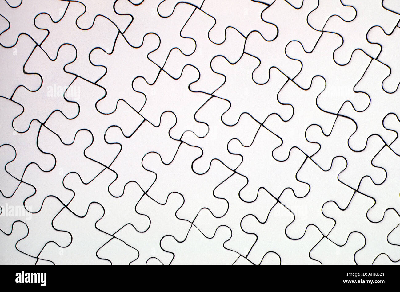 White jigsaw puzzle Stock Photo - Alamy