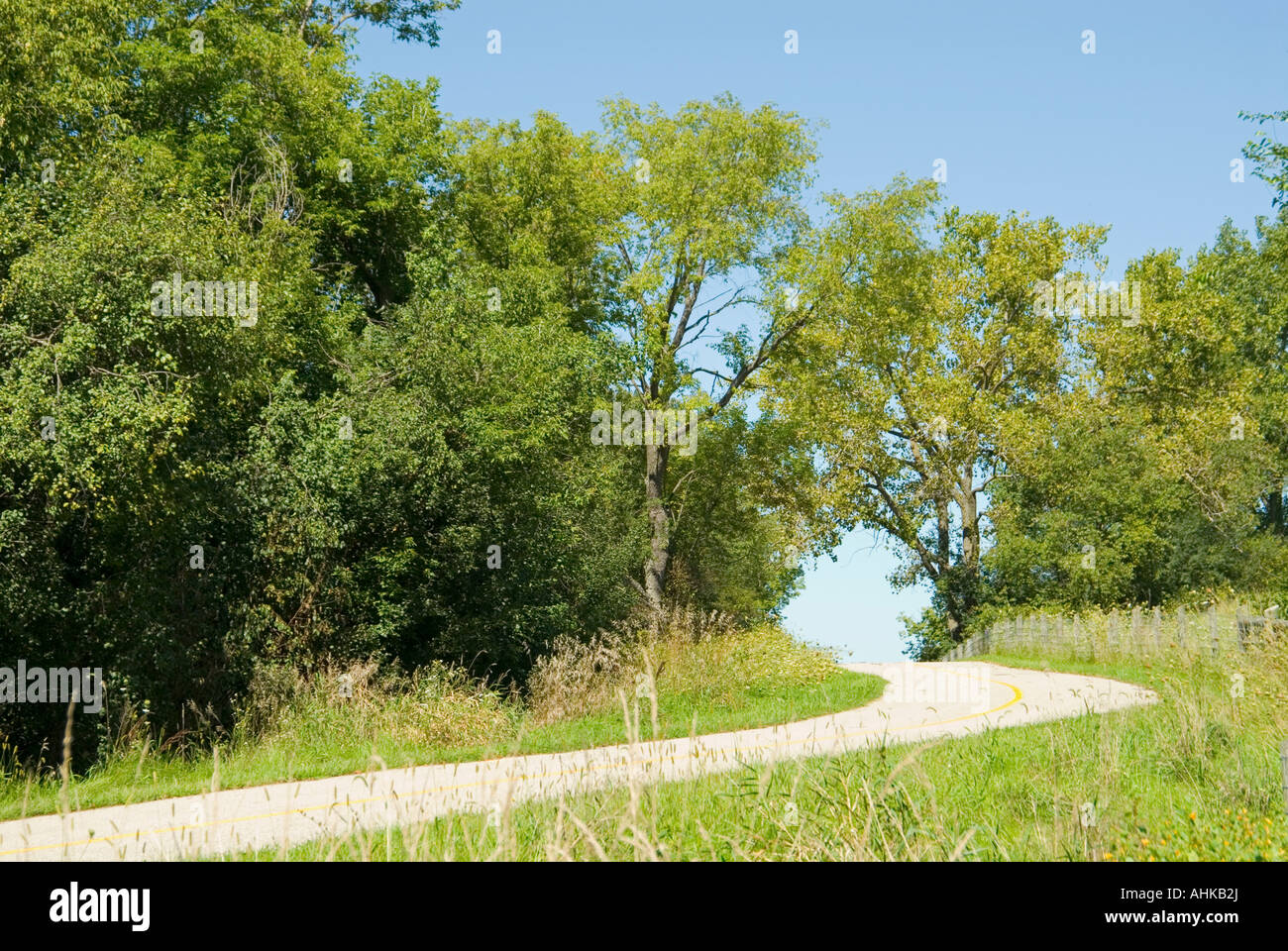 Forest Preserve Bike Path Stock Photo - Alamy