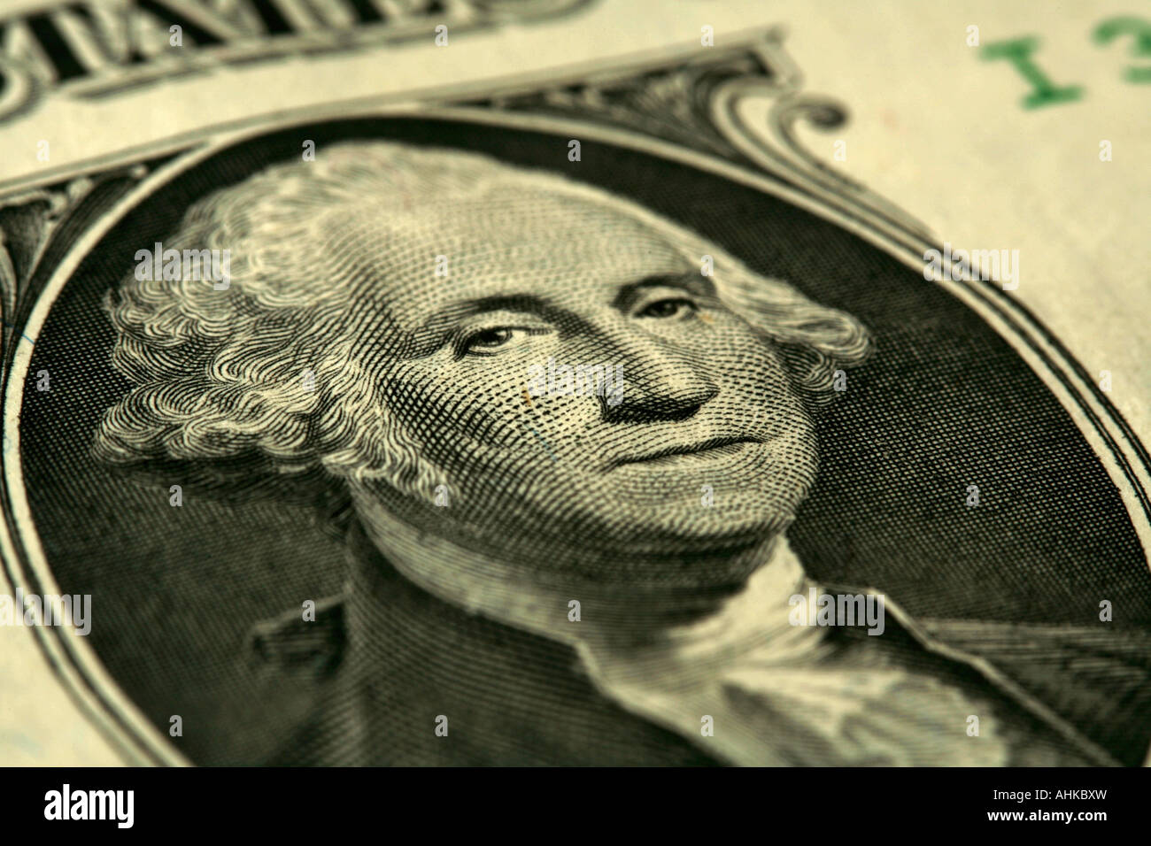 Money shot of a one dollar bill with a macro showing details Stock ...