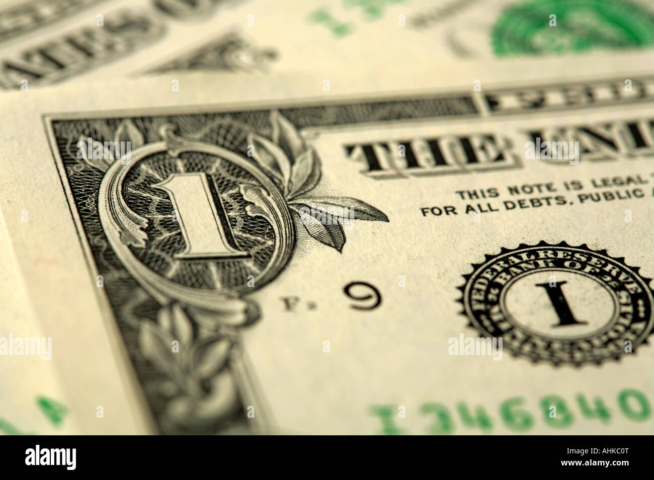 Money shot of a one dollar bill with a macro showing details Stock ...