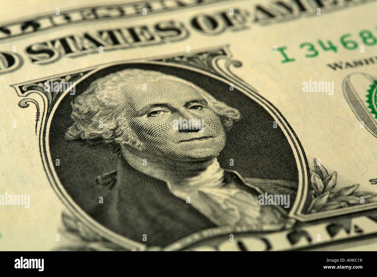 Money shot of a one dollar bill with a macro showing details Stock ...