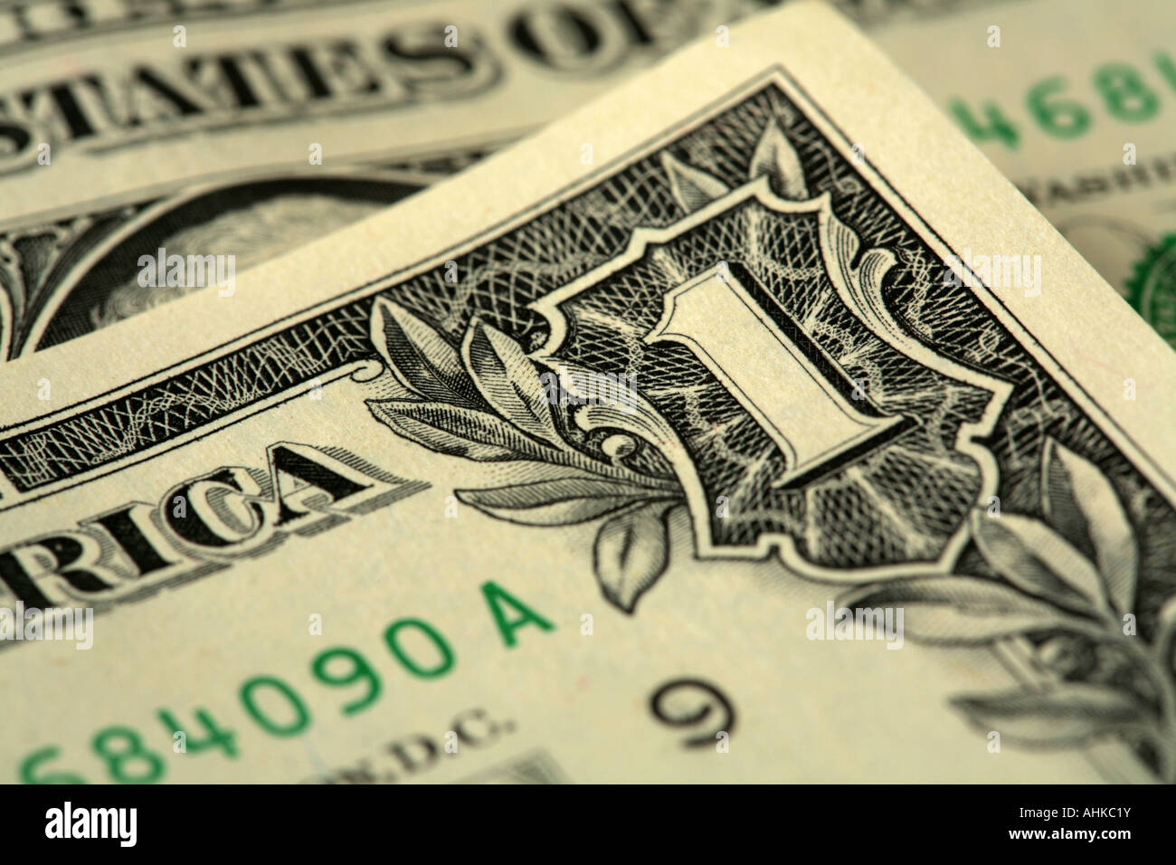 Money shot of a one dollar bill with a macro showing details Stock ...