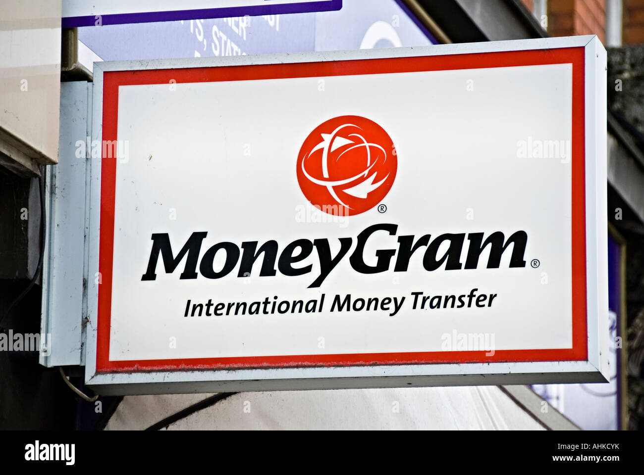 MoneyGram sign outside a shop Stock Photo - Alamy