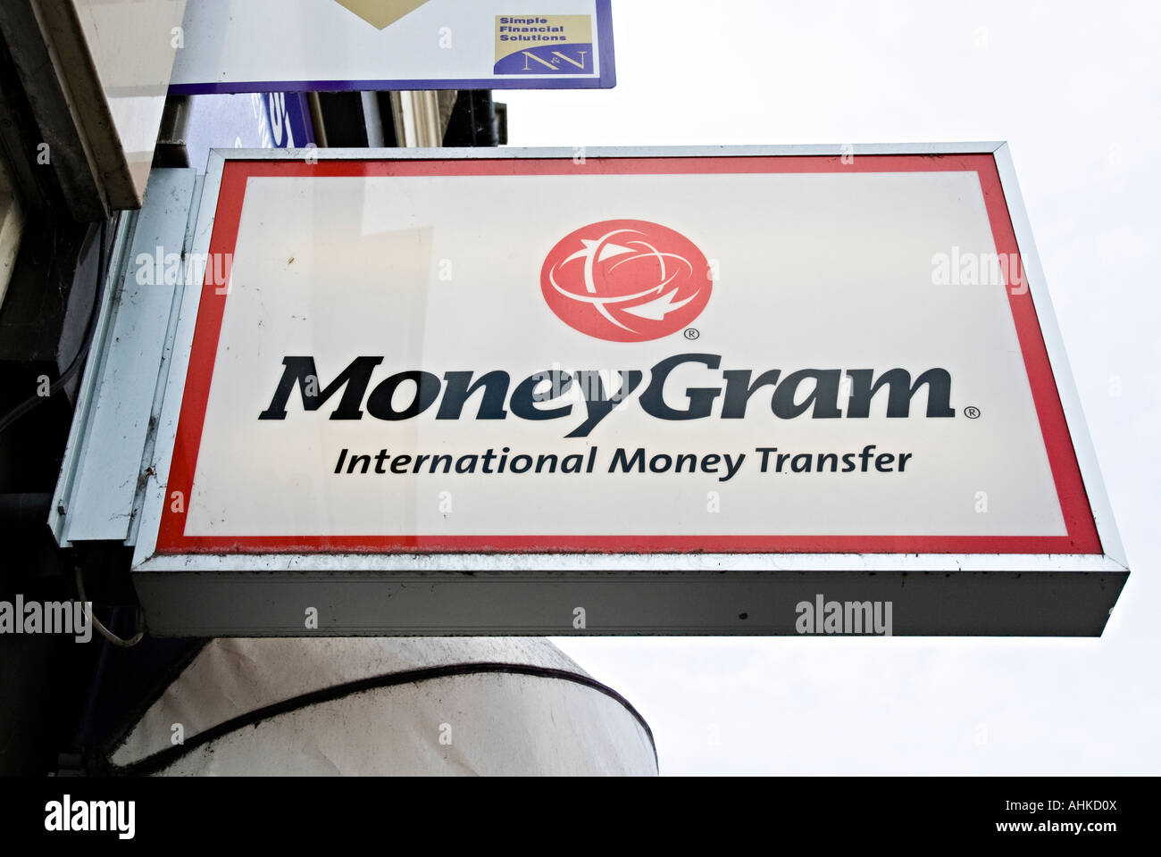 MoneyGram sign outside a shop Stock Photo - Alamy