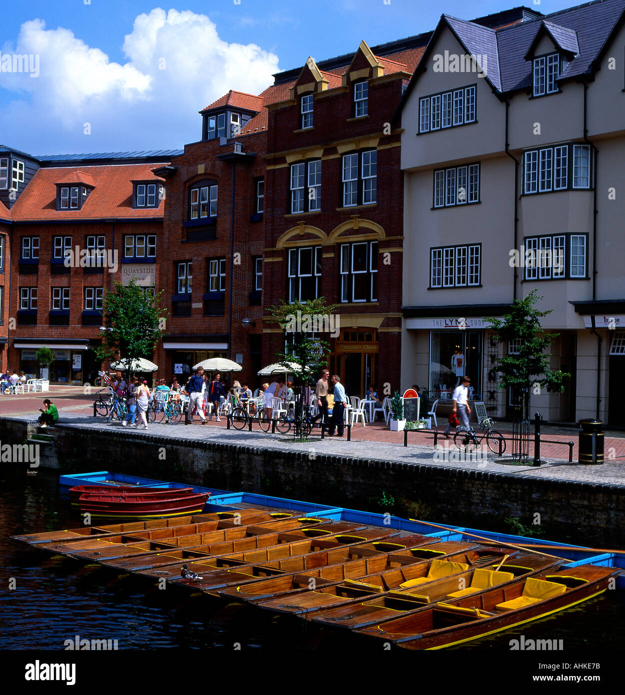 Cambridge England Cafe and shops by Magdalene Street Stock Photo - Alamy