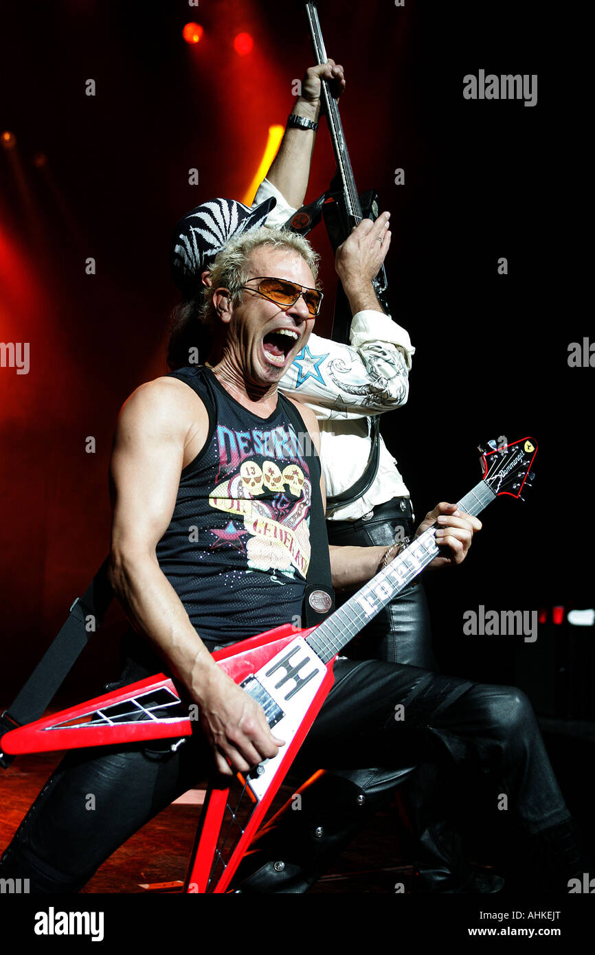 SCORPIONS German rock group with Rudolf Schenker and Mathias Jabs Stock ...