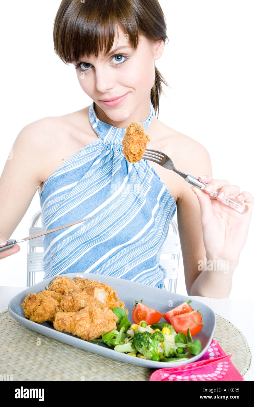 Caucasian indoor model attractive snack female young lunch dinner meal ...