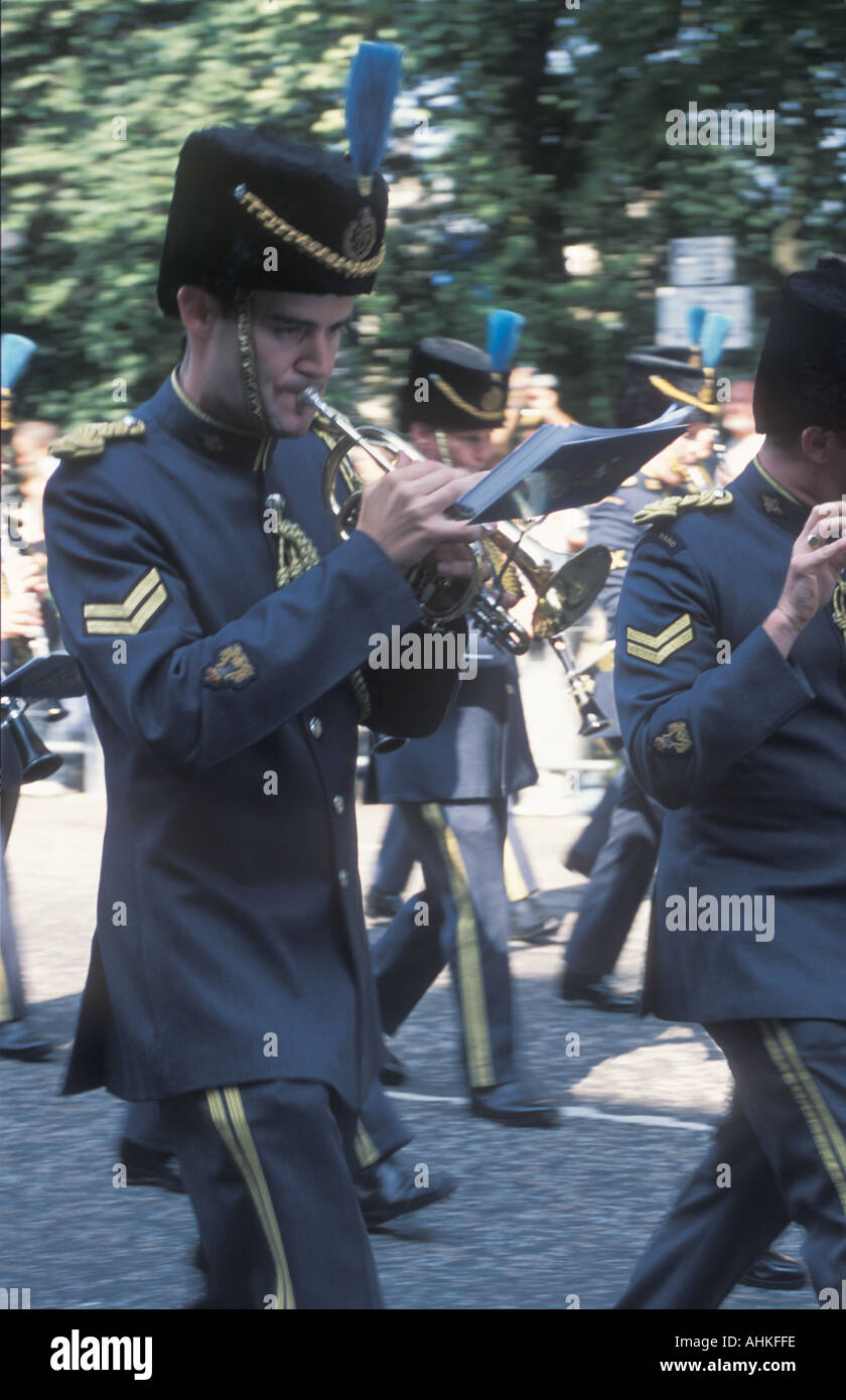 Central Band of the Royal Air Force RAF marching at Edinburgh Festival ...