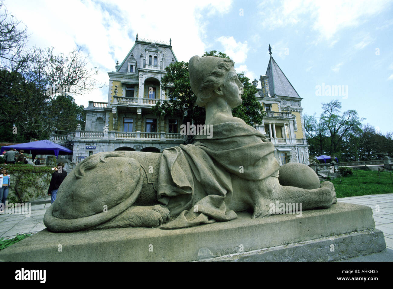 Massandra palace with sphinx Yalta Crimea Ukraine Stock Photo - Alamy