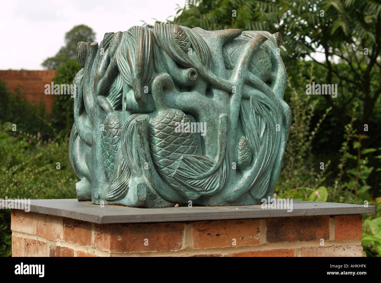 A Bronze Sculpture in the Gardens at Rufford Abbey Estate and Country ...