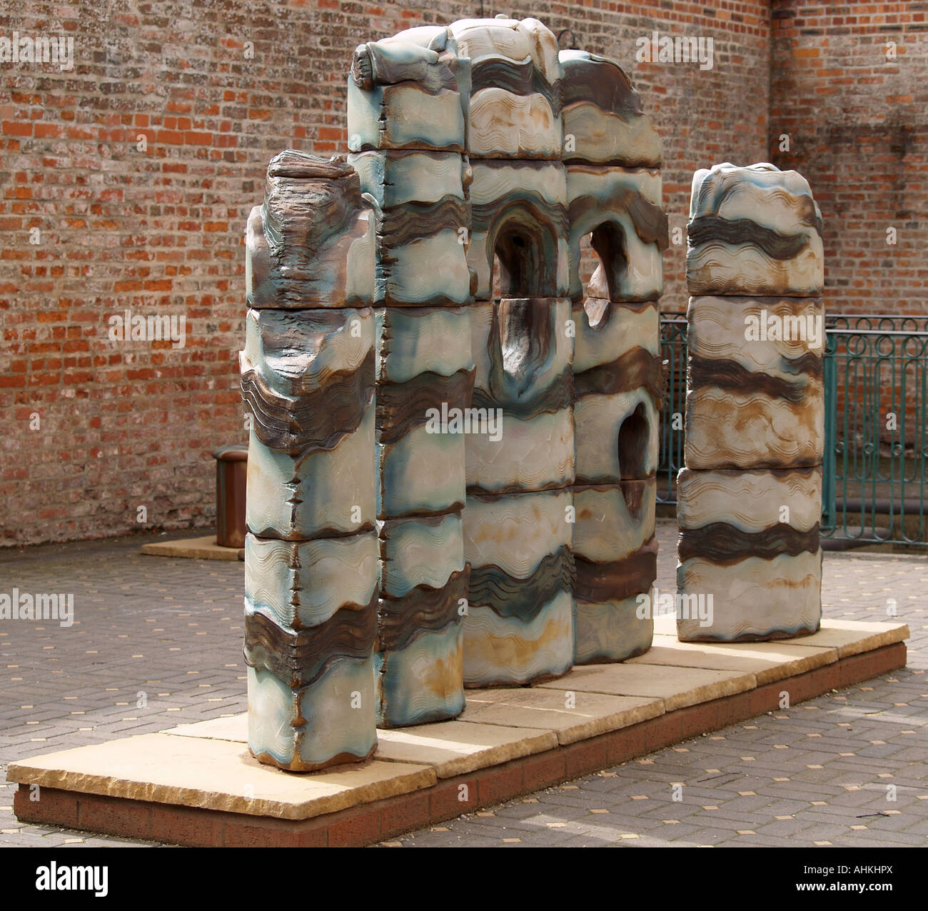 A free standing ceramic sculpture by Jim Robison at the Orangery ...