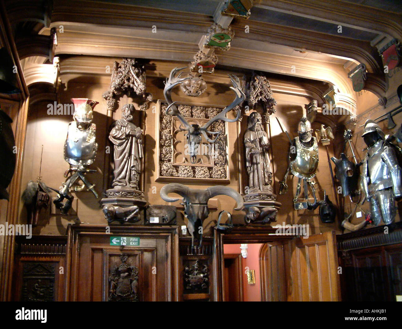 Abbotsford house home of Sir Walter Scott interior Stock Photo - Alamy