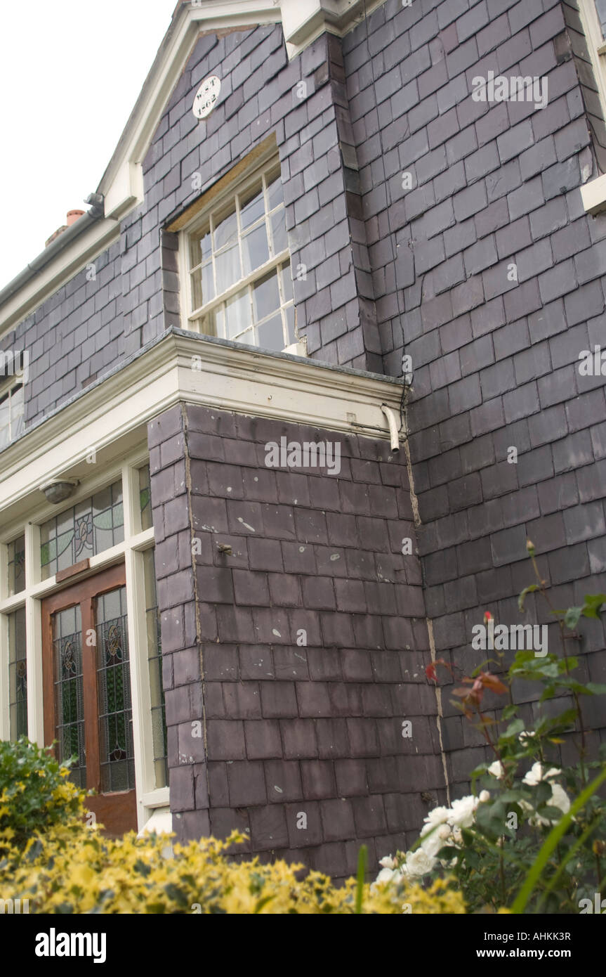 Slate clad house in Llansantffraid ym Mechain Powys Wales - slate ...