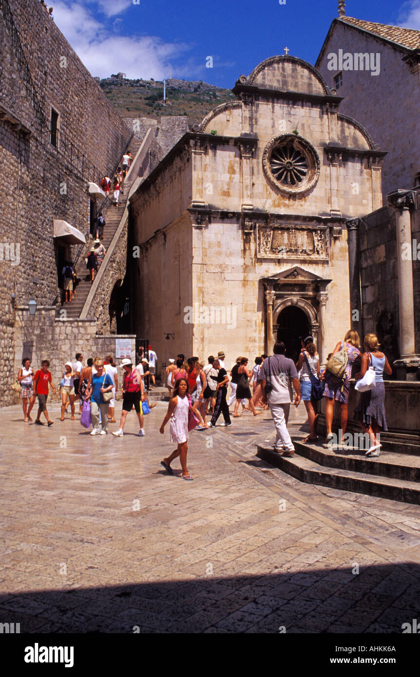 Stairs to city walls, Dubrovnik Croatia Stock Photo - Alamy