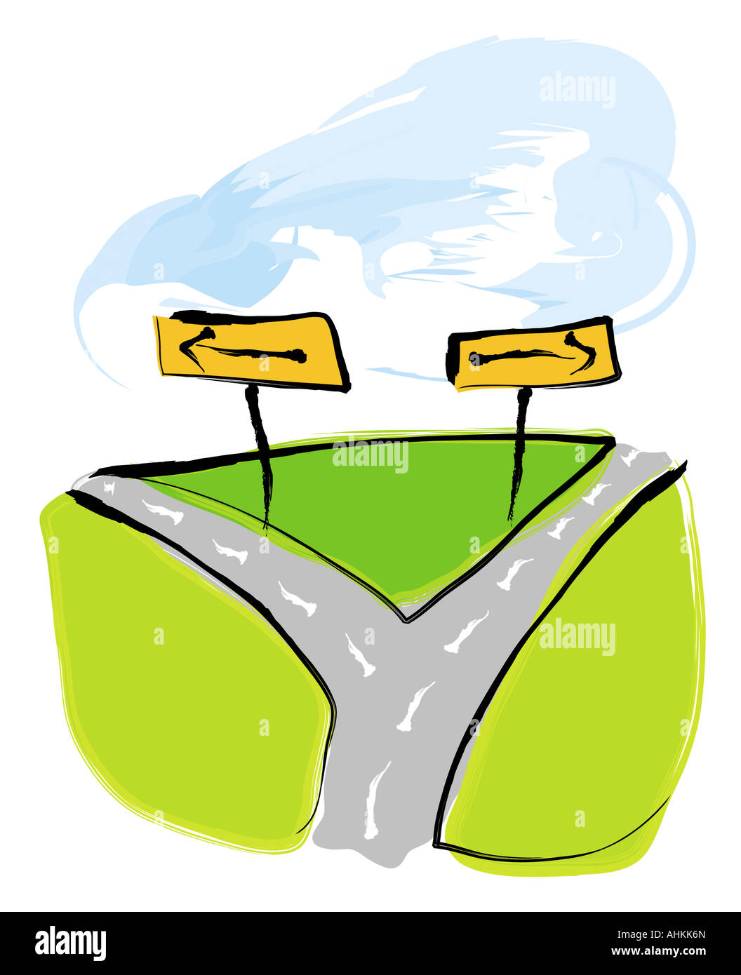 Road Signs Pointing Different Directions Cut Out Stock Images