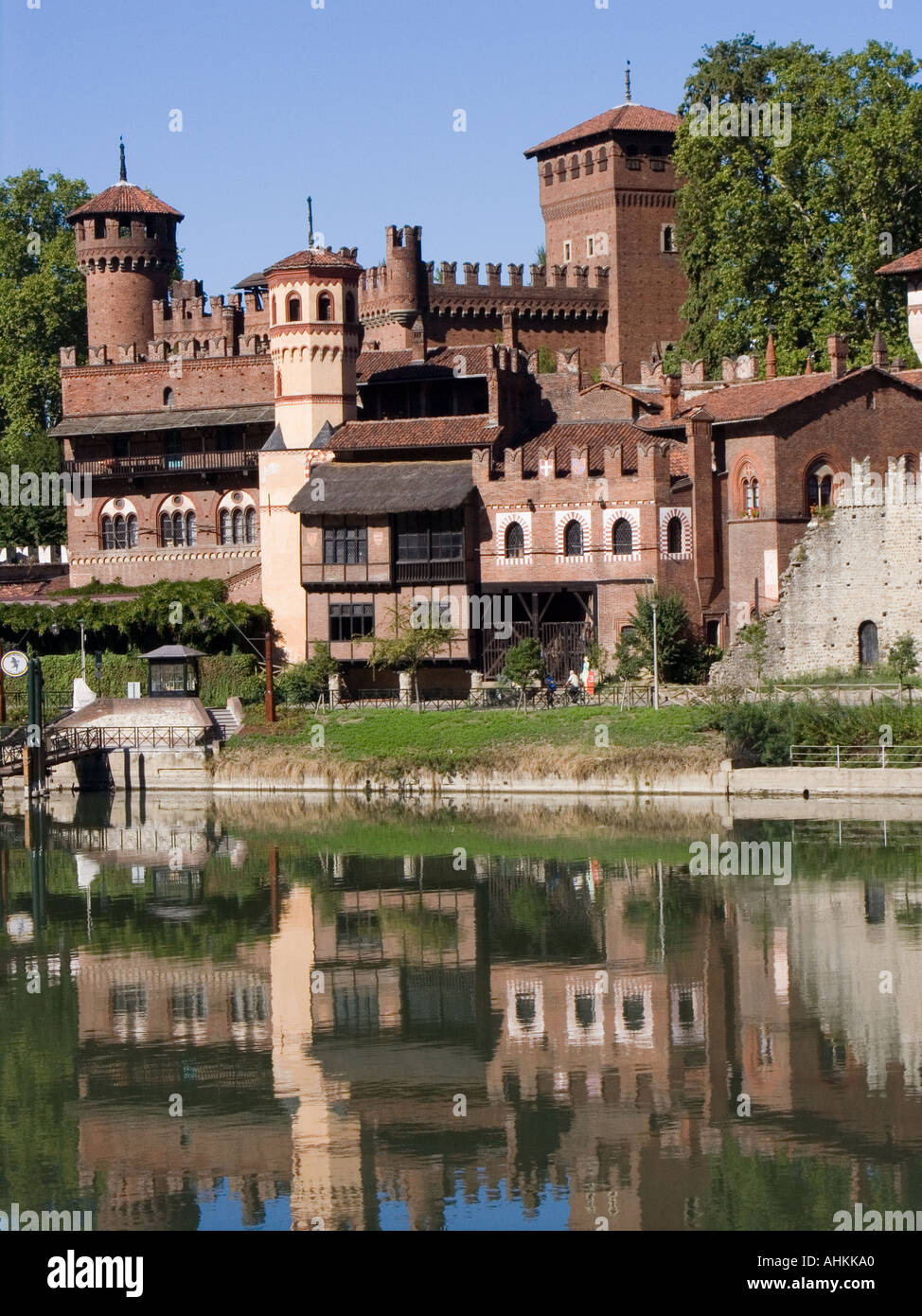 Italy Turin Medieval castle at Valentino Park Stock Photo - Alamy