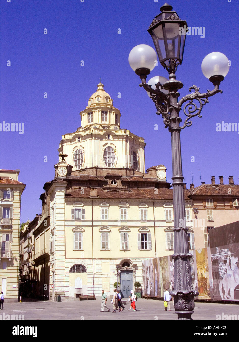 Italy Turin San Lorenzo Church with Guarini dome Stock Photo - Alamy