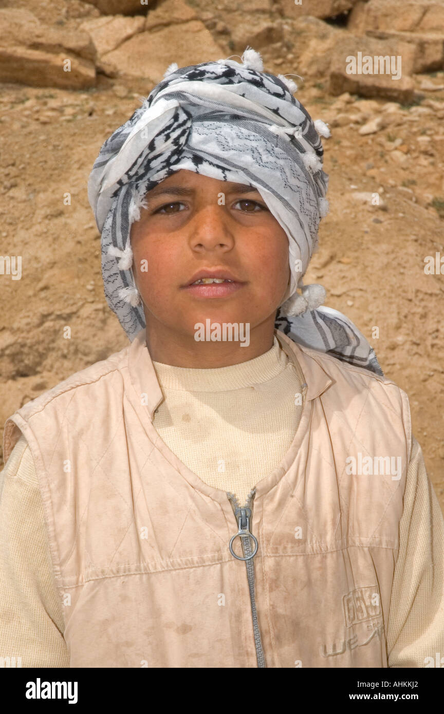 Syria Palmyra young Arab boy Stock Photo - Alamy