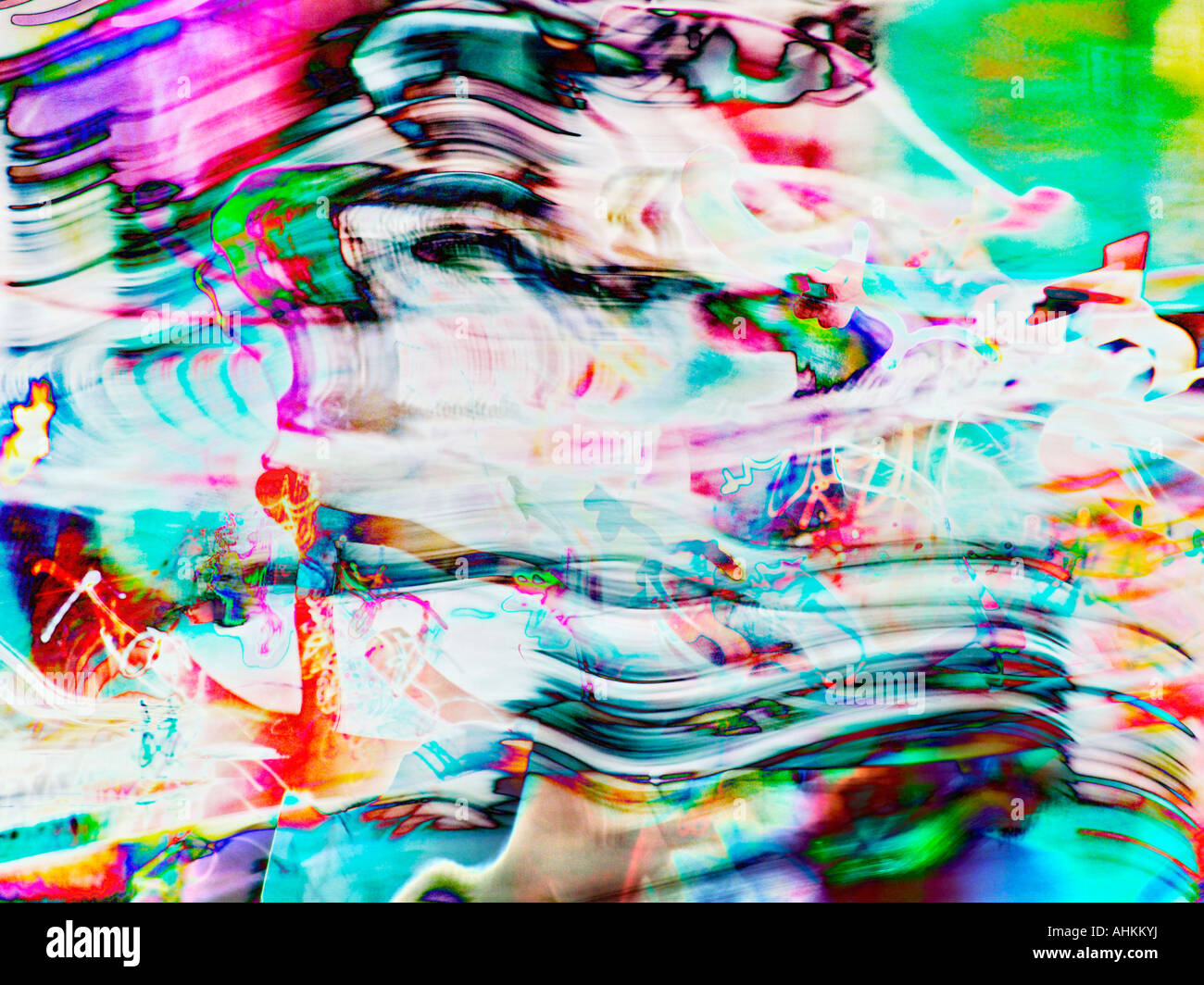 blurred neon signs and rays of light, contemporary Art,expressive ...