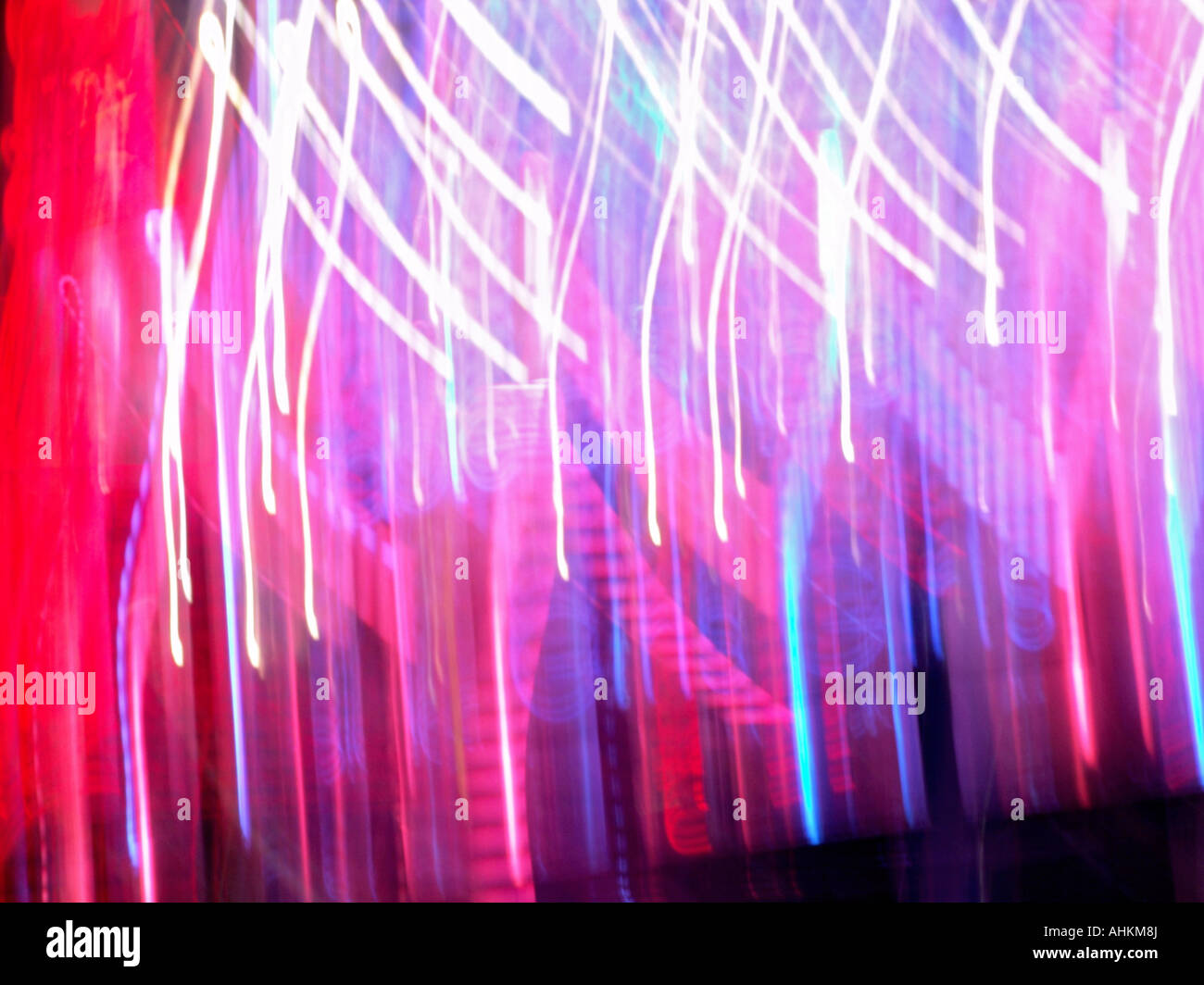 blurred neon signs and rays of light, contemporary Art Stock Photo - Alamy