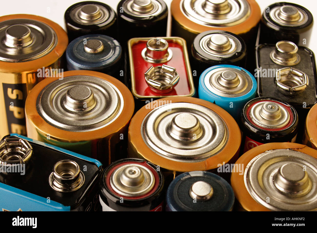 Assortment of batteries Stock Photo - Alamy