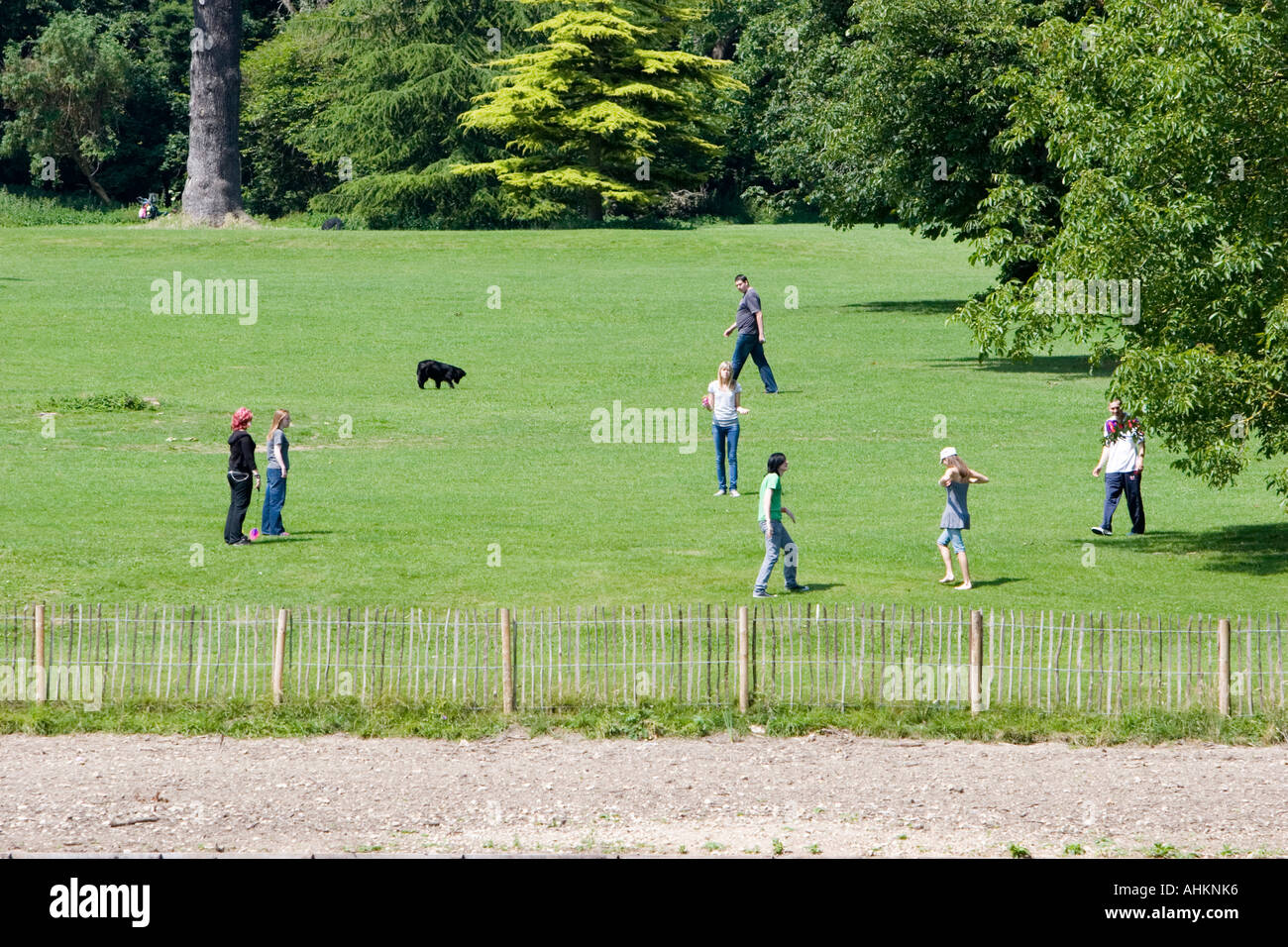Kickabout game of football in progress Stock Photo - Alamy